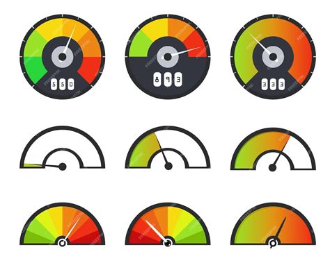 Premium Vector Speedometer Gauge Meter Icons Customer Satisfaction Indicators With Poor And