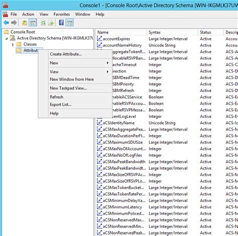 Create Custom Attribute Active Directory
