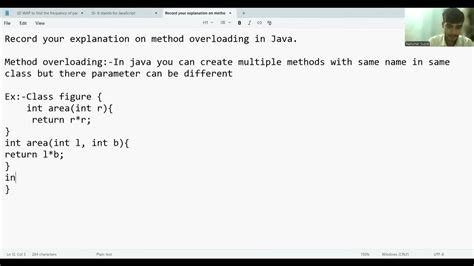 Explanation On Method Overloading In Java Youtube