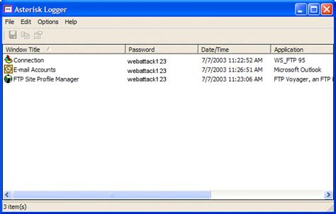 Asterisk Logger Screenshot And Download At SnapFiles Com