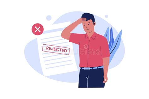 Vector Flat Of Rejected Paper Document Stock Vector Illustration Of