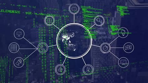 Premium Stock Video Animation Of Flowchart Globe And Computer Programming Language Over