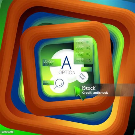 회전 소용돌이 평방 배경 블렌딩 효과 샘플 Infographics 또는 슬로건을 스테핑과 사각형 색상 비즈니스 프레 젠 테이 션 템플릿입니다 벡터 추상적인 배경 3차원