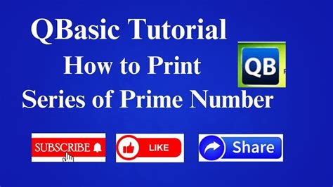 Qbasic Program To Print The Series Of Prime Number Between 1 To 20 Qbasic Tutorials In Hindi