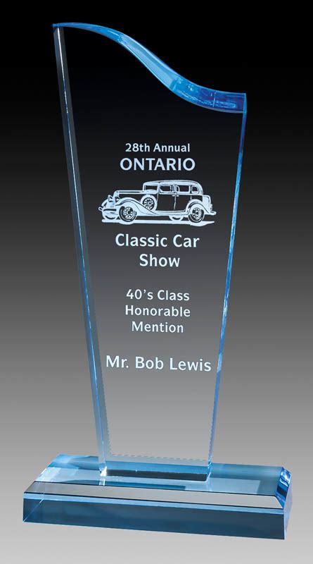 Acrylic Sapphire Wave 875 Top And Base Caldwell Recognition