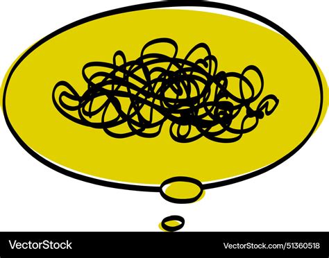 Dizzy Confused Messed Up Thought Bubble Speech Vector Image