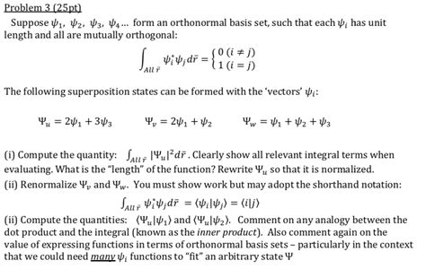 Solved Ro Suppose 2 13 4 Form An Orthonormal Basis