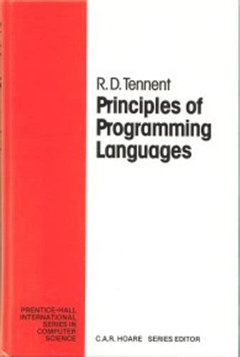 Principles Of Programming Languages Prentice Hall International Series In Computer Science R