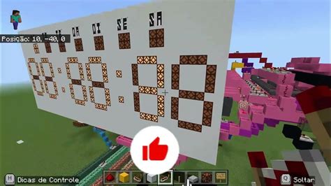 relógio 100 funcional no minecraft feito com redstone youtube