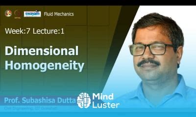 Learn Lec 19 Dimensional Homogeneity Mind Luster