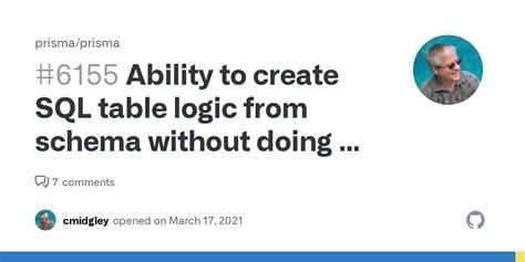 Ability To Create Sql Table Logic From Schema Without Doing A Migrate