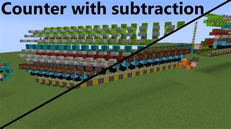 Minecraft Binary Counter With Subtraction Youtube