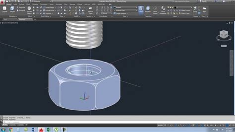 Bolt And Nut In Autocad Youtube