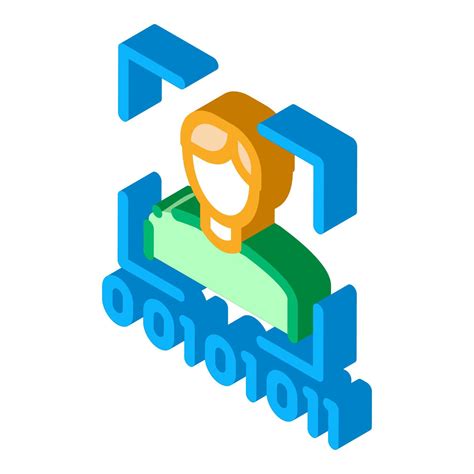 Human Binary Code Isometric Icon Vector Illustration Vector Art At Vecteezy