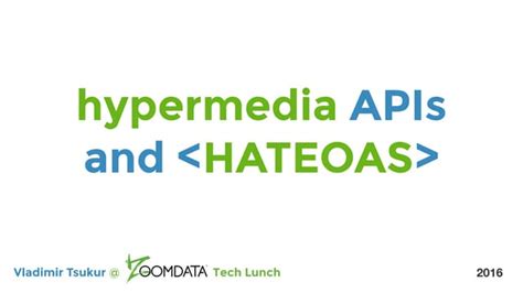 Hypermedia Apis And Hateoas Ppt