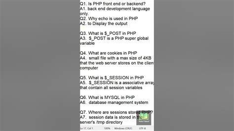 Shorts Php Interview Questions 2022 Php Tutorial Nishant