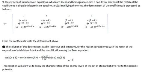 Solved 9 This System Of Simultaneous Equations Which Are