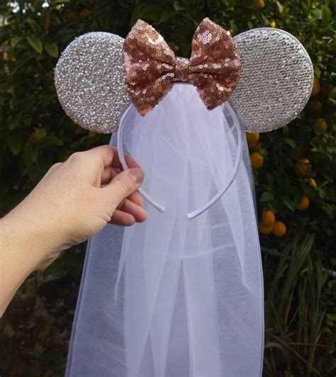 Disney Bride Ears Headband Minnie Bride Ears Disney Etsy