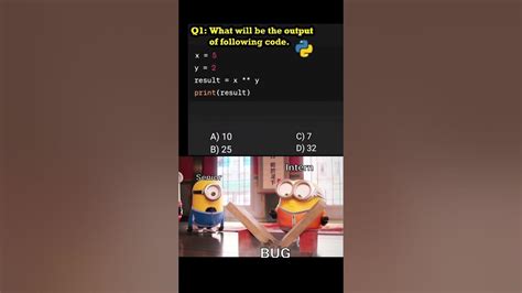Python Mcq 1 Comment Your Answer Python Short Pythonshorts Youtube