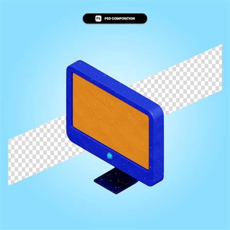 Premium Psd Computer 3d Render Illustration Isolated