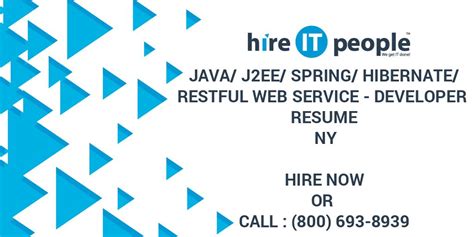 Javaj2eespringhibernaterestful Web Service Developer Resume Ny
