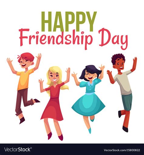 Happy Friendship Day Greeting Card Royalty Free Vector Image