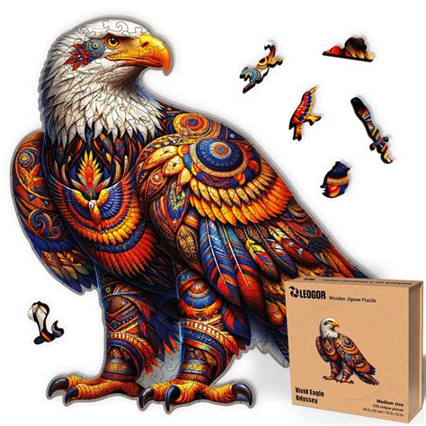 200 Piece Wooden Eagle Puzzle For Adults And Ts Leogor