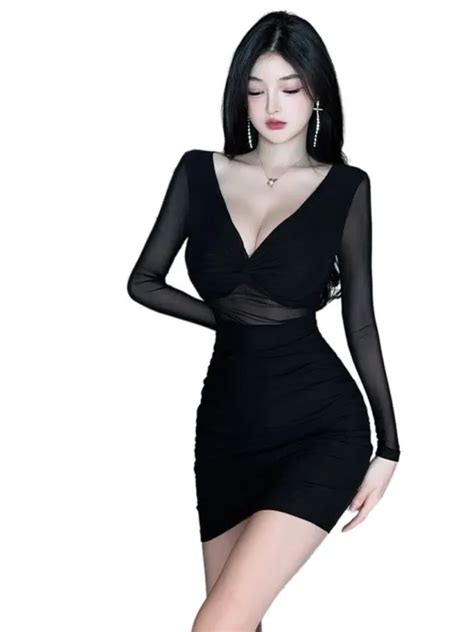 Nightclub Girls See Through Hot Girls Slim Fit Hip Gauze Lazada