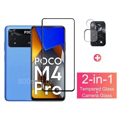 Mica Protector De Pantalla Vidrio Templado 9d 2 En 1 Para Xiaomi Poco M4 Pro M3 M4 Pro 5g X3 Nfc