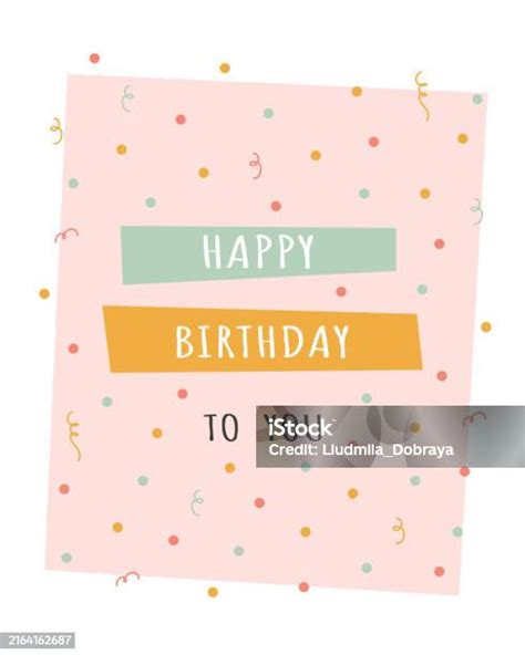 색종이 조각과 타이포그래피 디자인의 생일 인사말 카드 생일 축하해요 문자 카드 포스터 전단지 또는 배너에 적합한 벡터 템플릿