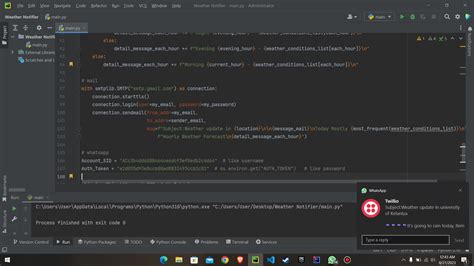 Github Musarrafamsend Whatsapp Email Weather Alert Python Script
