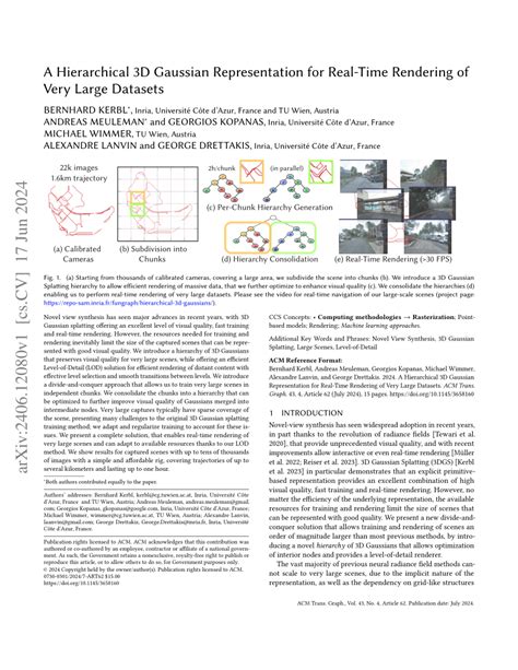 Pdf A Hierarchical 3d Gaussian Representation For Real Time Rendering
