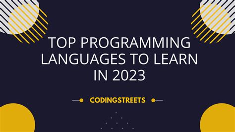 Top Programming Languages In 2023 Codingstreets