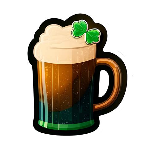 Glass Of Dark Beer Sticker For St Patricks Day 18873998 Png