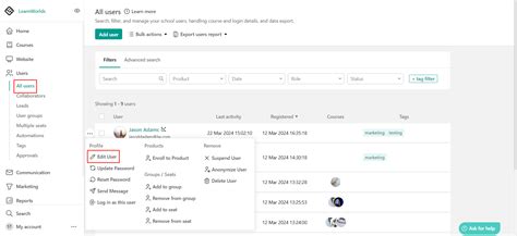How To Assign User Roles Learnworlds Help Center