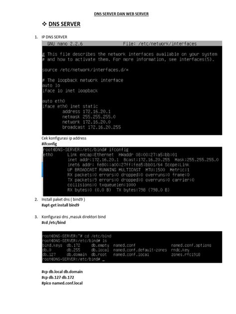 Panduan Setting Dhcp Dns Server Dan Web Server Pdf