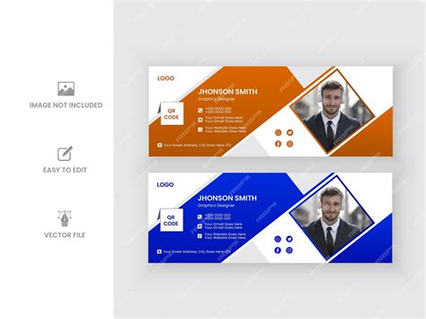 Premium Vector Creative Modern Email Signature Deign Template