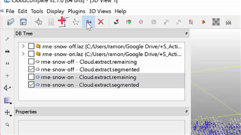 20160930 Snow Differencing CloudCompare YouTube