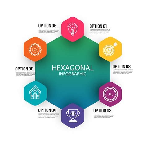 Premium Vector Modern Hexagon Infographic Template 6 Options For Workflow Layout Diagram