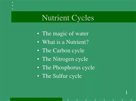 PPT Nutrient Cycles PowerPoint Presentation Free Download ID
