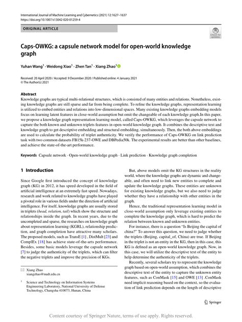 Pdf Caps Owkg A Capsule Network Model For Open World Knowledge Graph