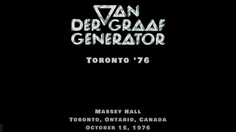 Rare Recently Found 1976 Van Der Graaf Generator Live