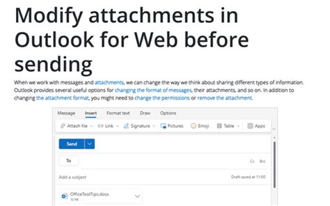 Modify Attachments In Outlook For Web Before Sending