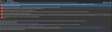 error com ternal tasks checkaarmetadataworkaction unity engine unity