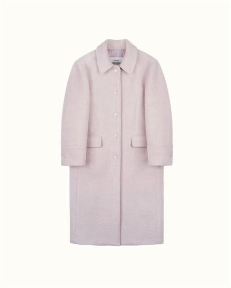 리에뜨 핑크 당일 Riette 리에뜨 모그 코트 울 모헤어 롱코트 카라 싱글 Ct 2color 위시버킷