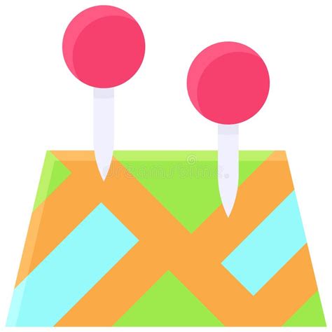 Two Pins On Map Icon Location Map And Navigation Vector Stock Vector