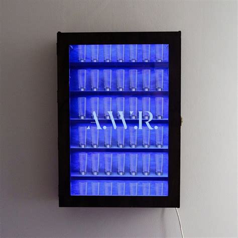 Shot Glass Display Lighted Custom Shot Glass Display Shot Etsy