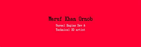 Maruf Khan Ornob Portfolio
