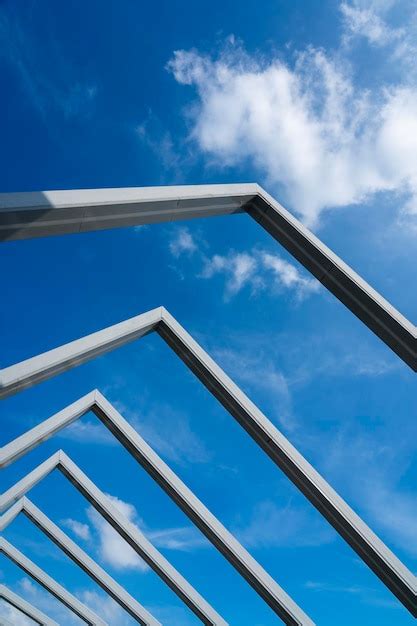 Premium Photo Closeup Of Partial Lines Of Modern Bridge Building