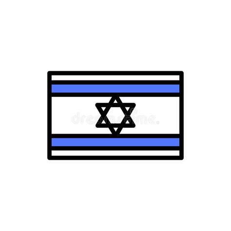 Map Of Israel Line Color Icon Isolated Vector Element Stock Vector Illustration Of Jewish